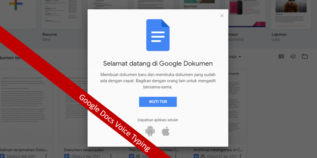 Cara Menggunakan Google Docs Voice Typing Indonesia